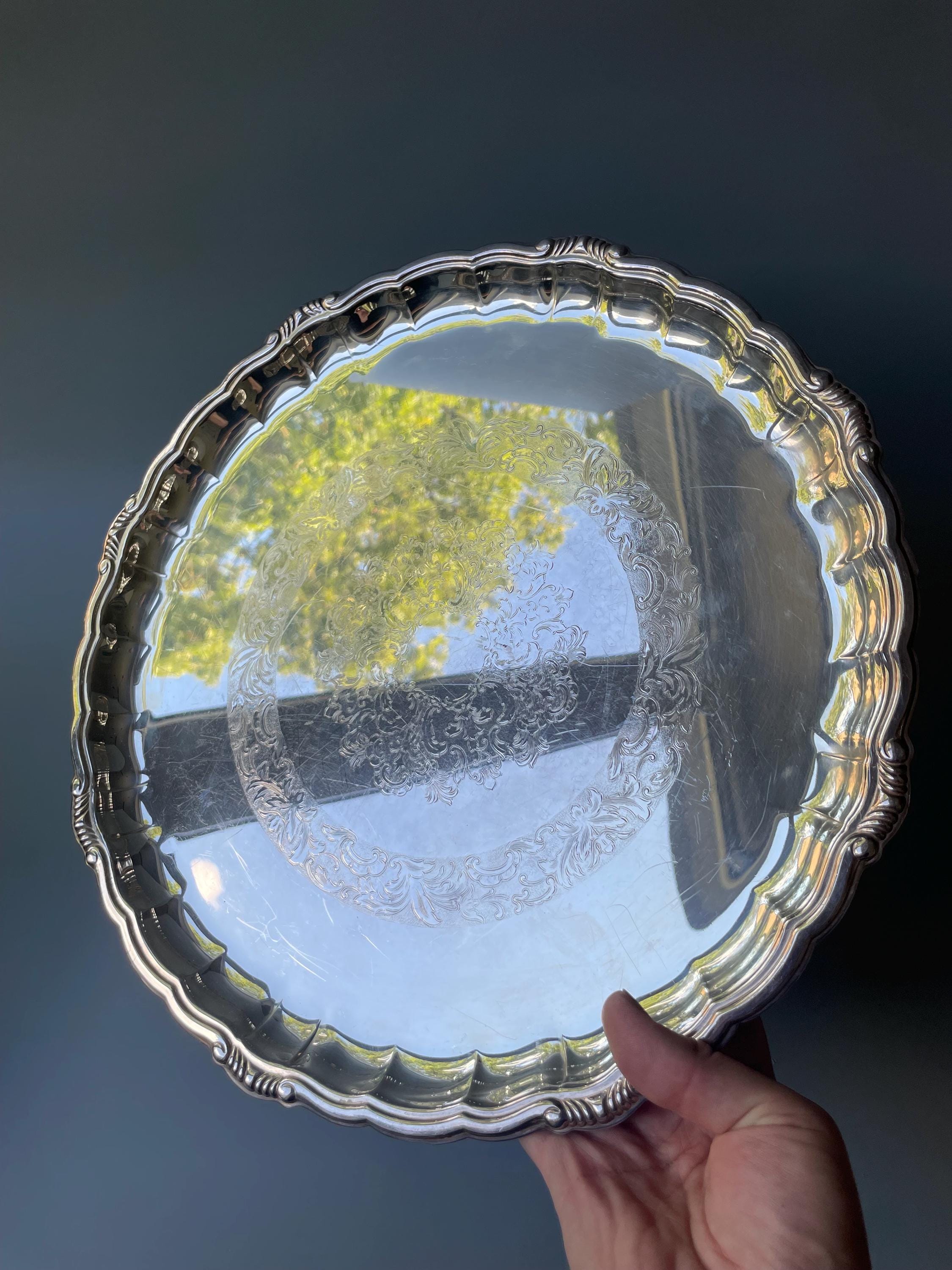 Vintage Swedish GAB Serving Tray / Silver Plated / Decorative ...