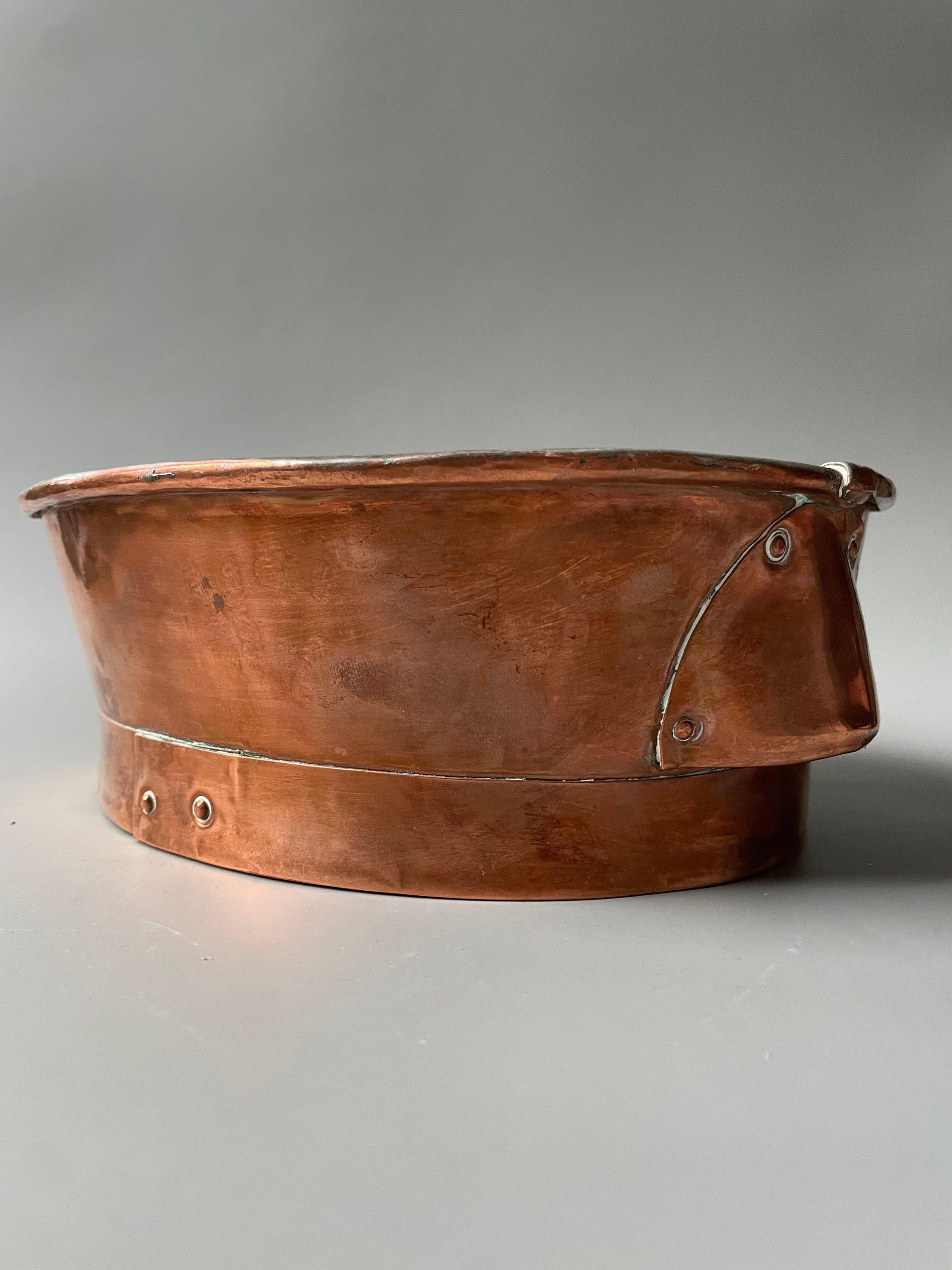 Antique Copper Bowl With Handlles / Fruit Tray / Handmade Vintage ...