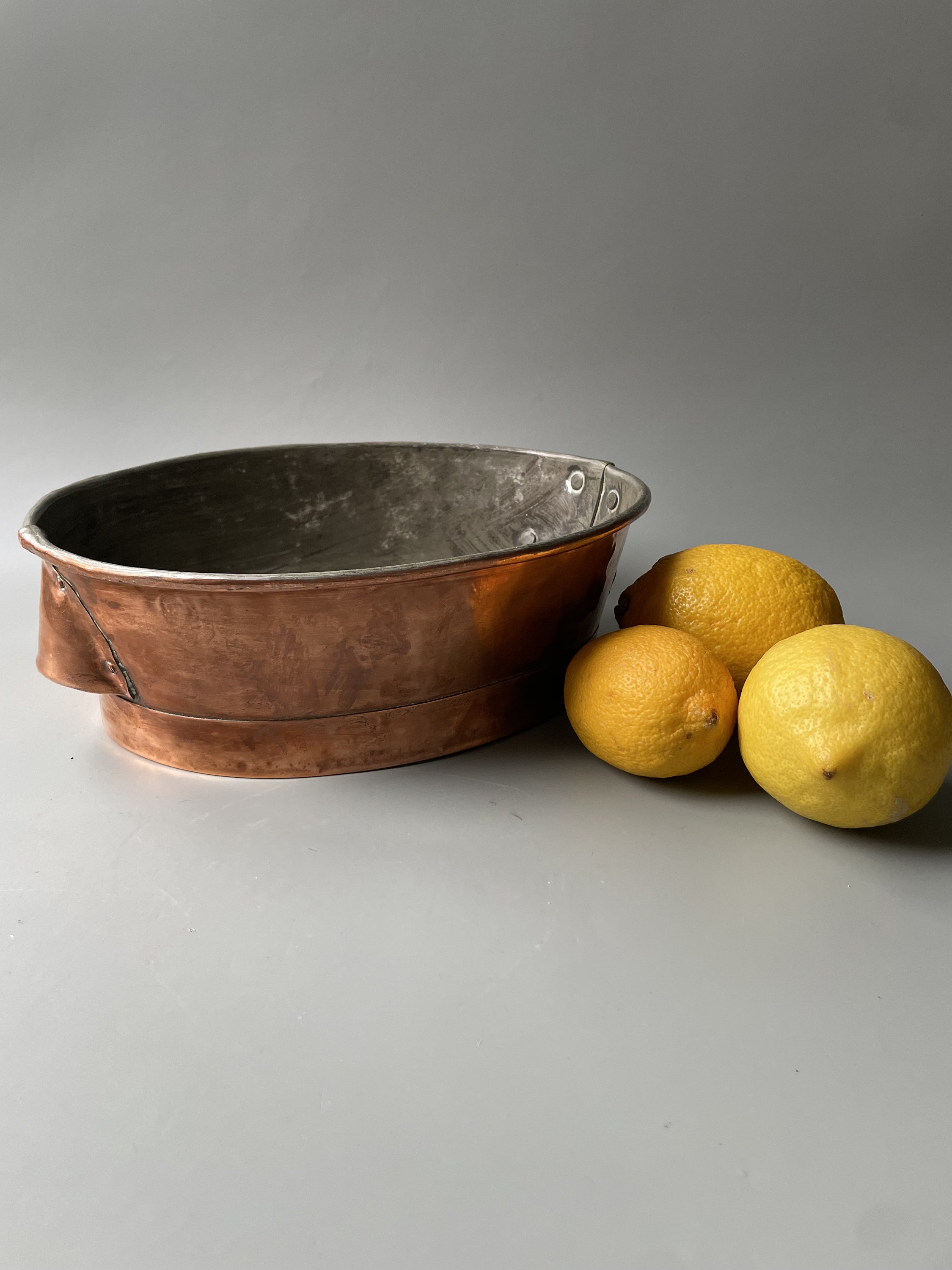 Antique Copper Bowl With Handlles / Fruit Tray / Handmade Vintage ...