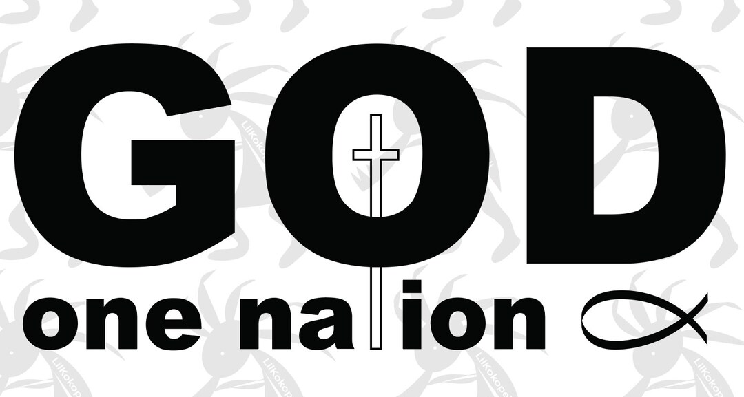 One Nation Under God Decal Religious Christian Decal for Church ...