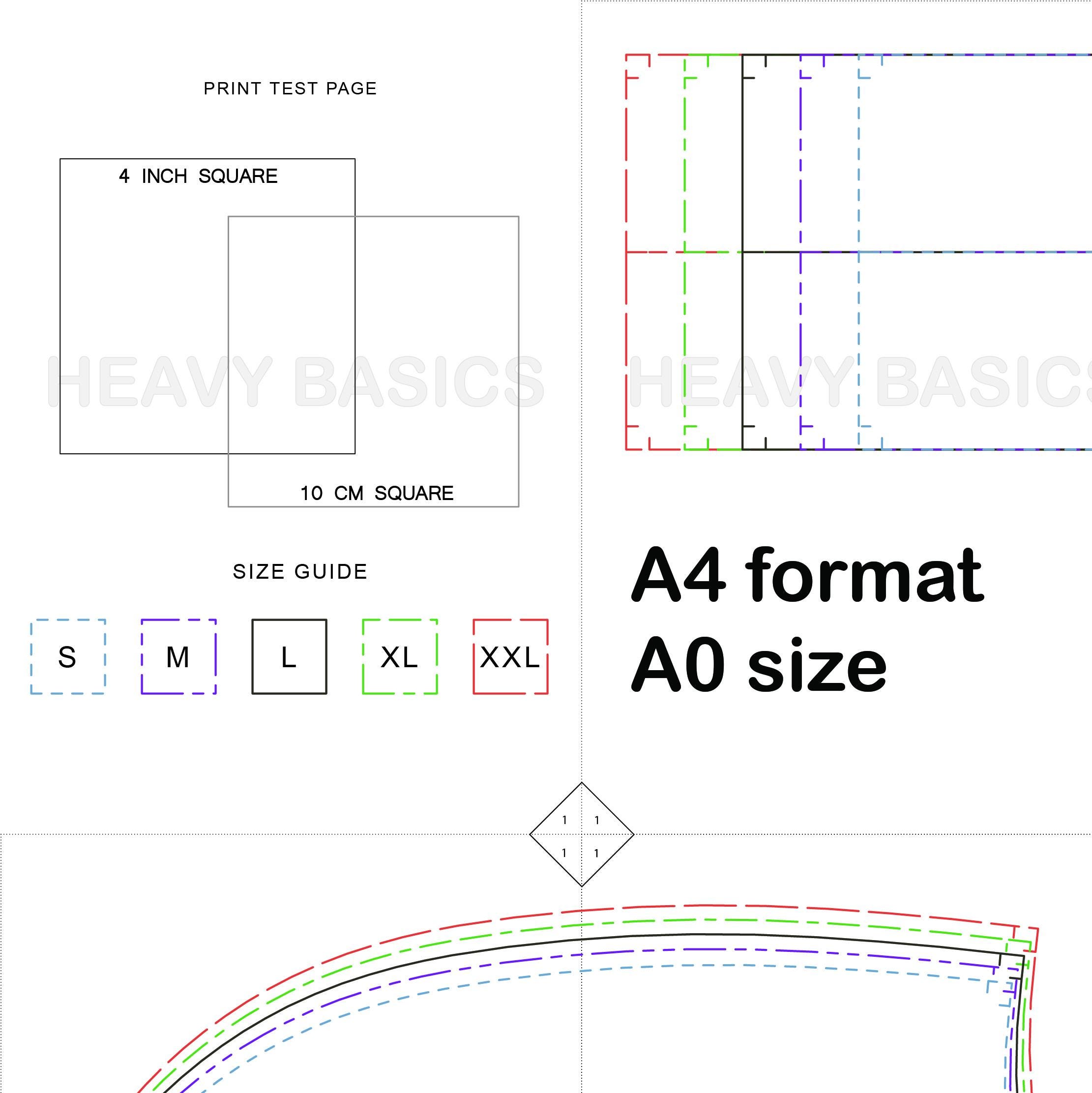 Oversized T-shirt Sewing Pattern S-XXL, Streetwear Unisex T-shirt ...