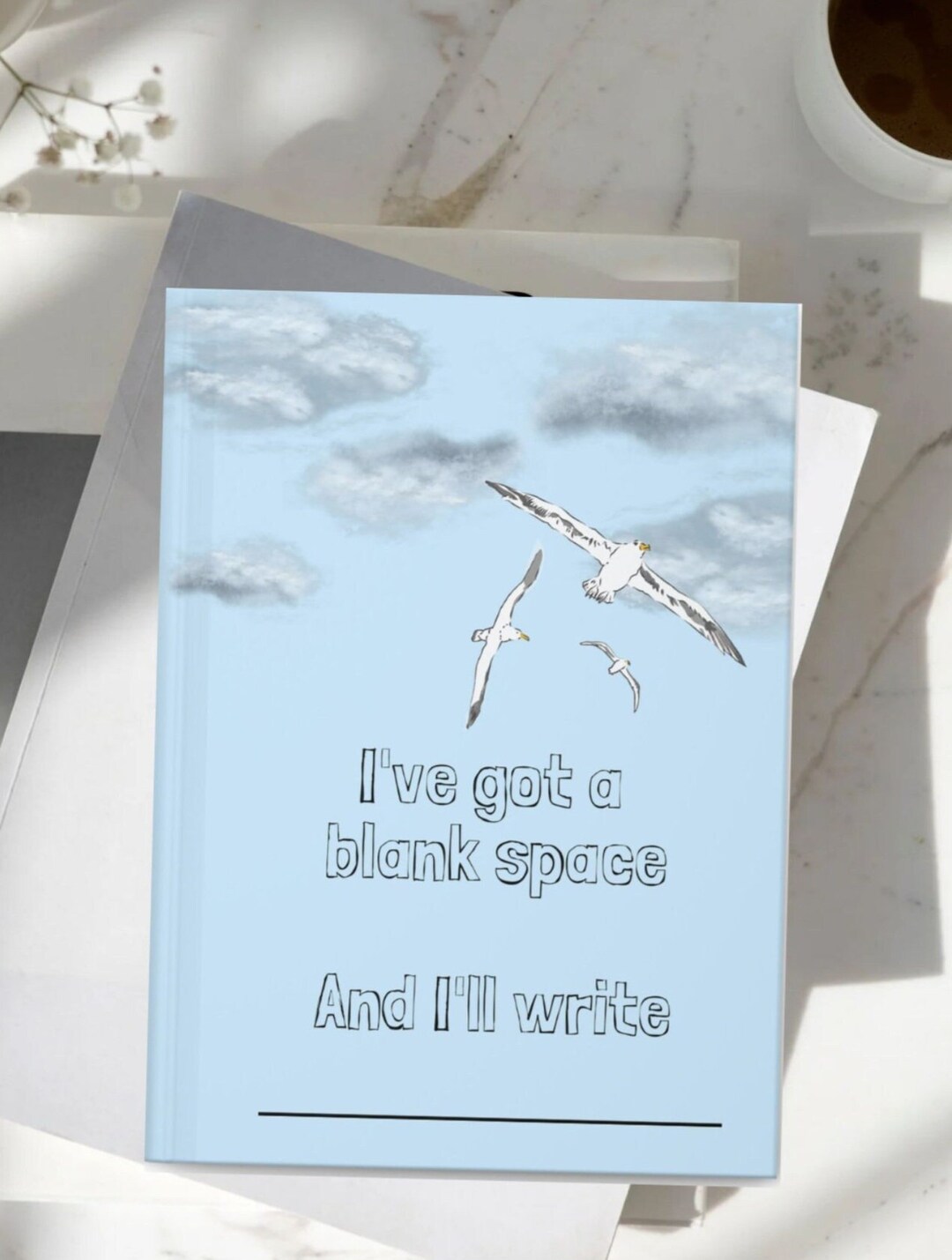 Seagull Blue Sky Journal 1989 Taylor Notebook Gift for Swiftie - Etsy