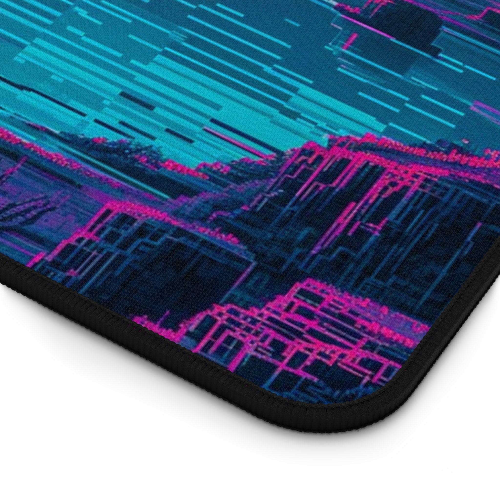 Pixel Art Deskmat Synthwave Retro Mousepad Vaporwave Sunset Ocean ...