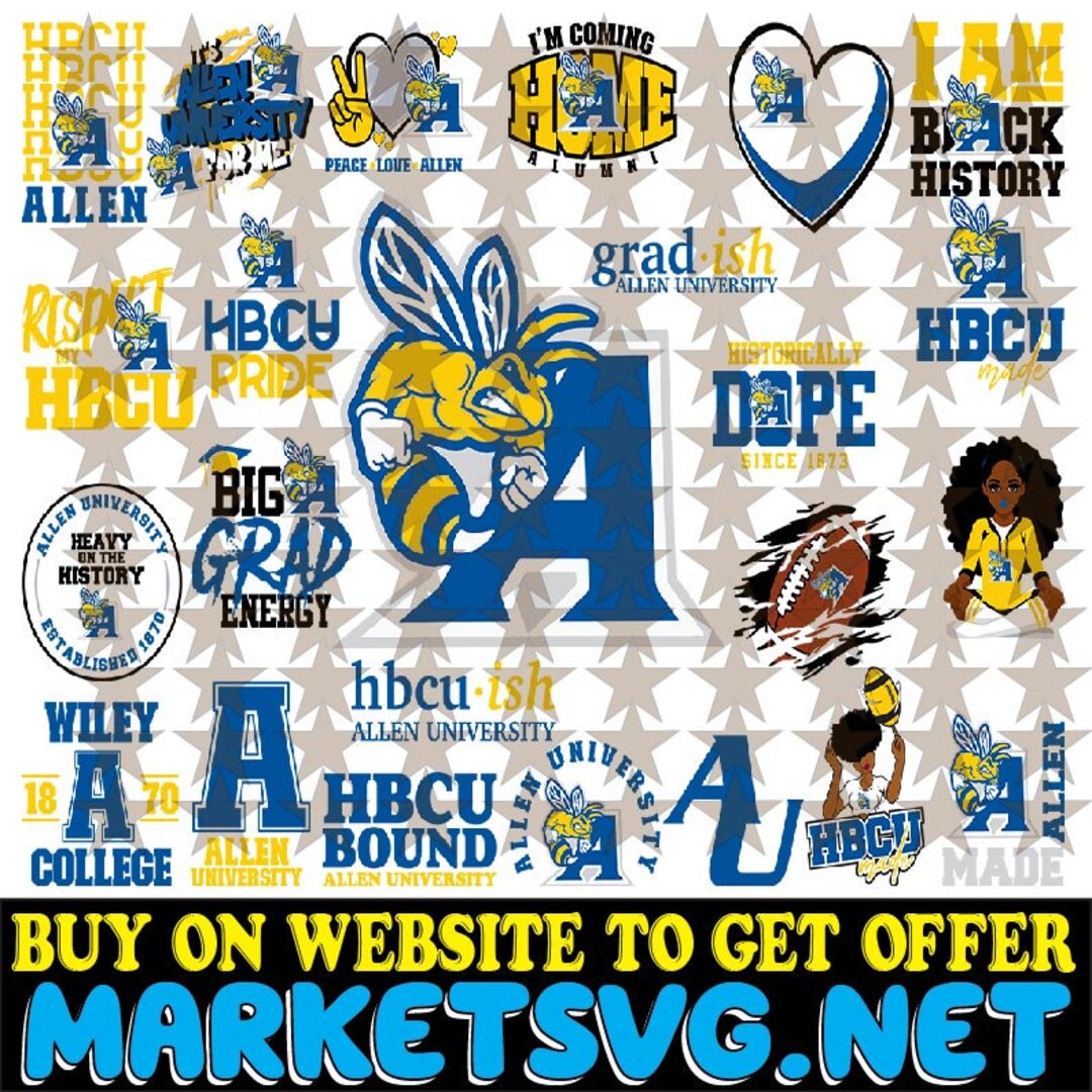 Allen University Svg HBCU Svg Collections HBCU Svg Football - Etsy ...