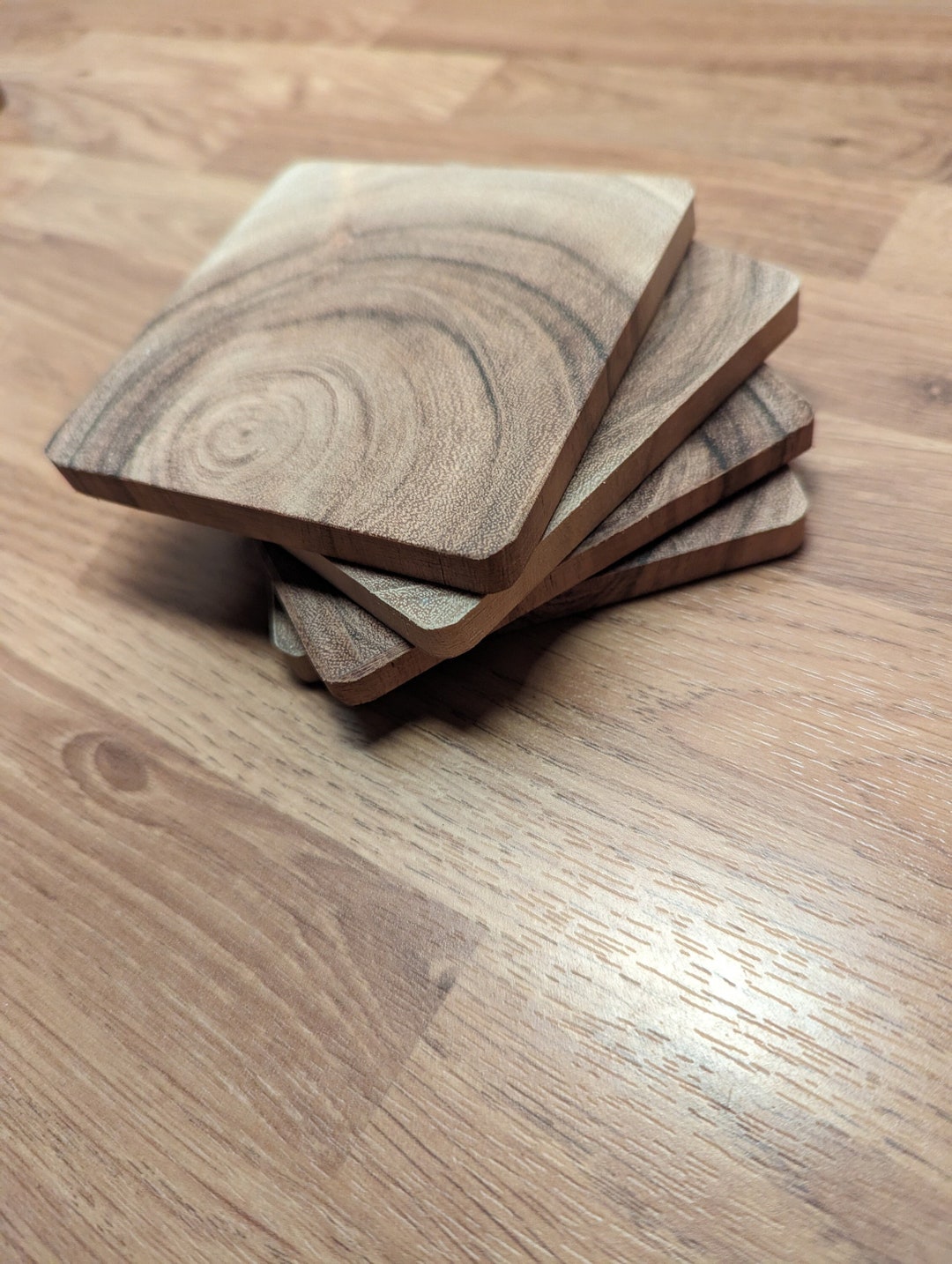 Solid Wood Coasters - Elm - Set of 4 - Etsy