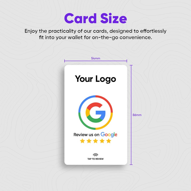 Custom Logo NFC Tap Google Business Review Card - Etsy