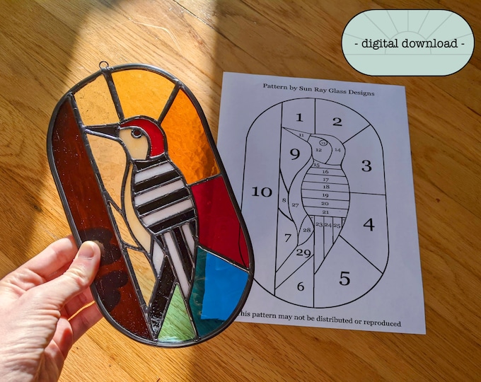 DIGITAL DOWNLOAD Blue Jay Stained Glass Pattern - Etsy Canada