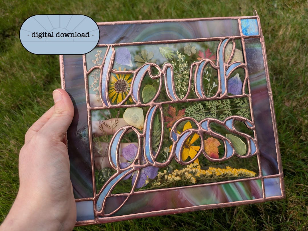 DIGITAL DOWNLOAD Touch Glass Sign; Stained Glass Pattern - Etsy