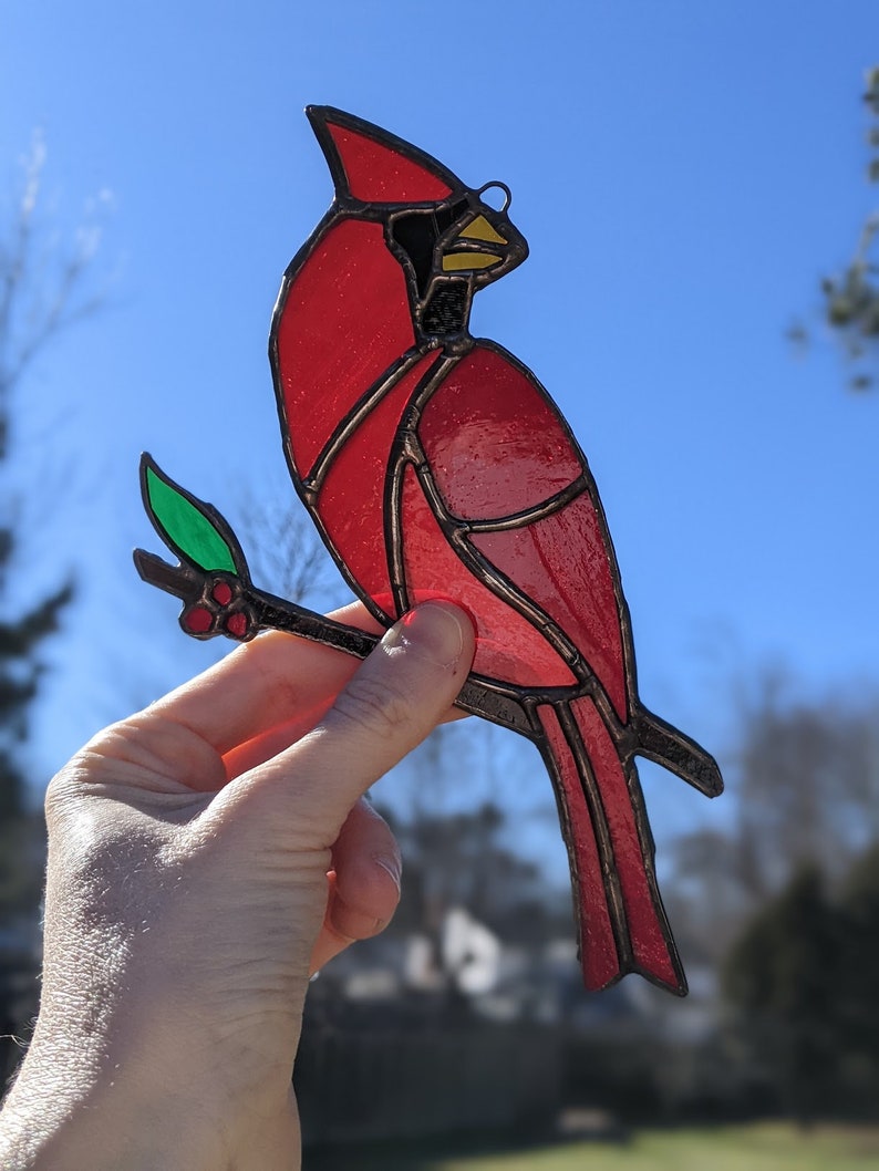 DIGITAL DOWNLOAD Cardinal Stained Glass Pattern - Etsy