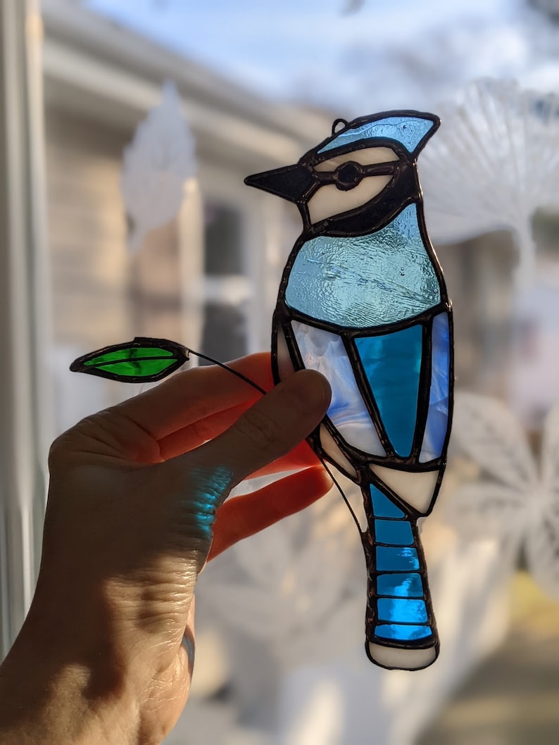 DIGITAL DOWNLOAD Blue Jay Stained Glass Pattern - Etsy