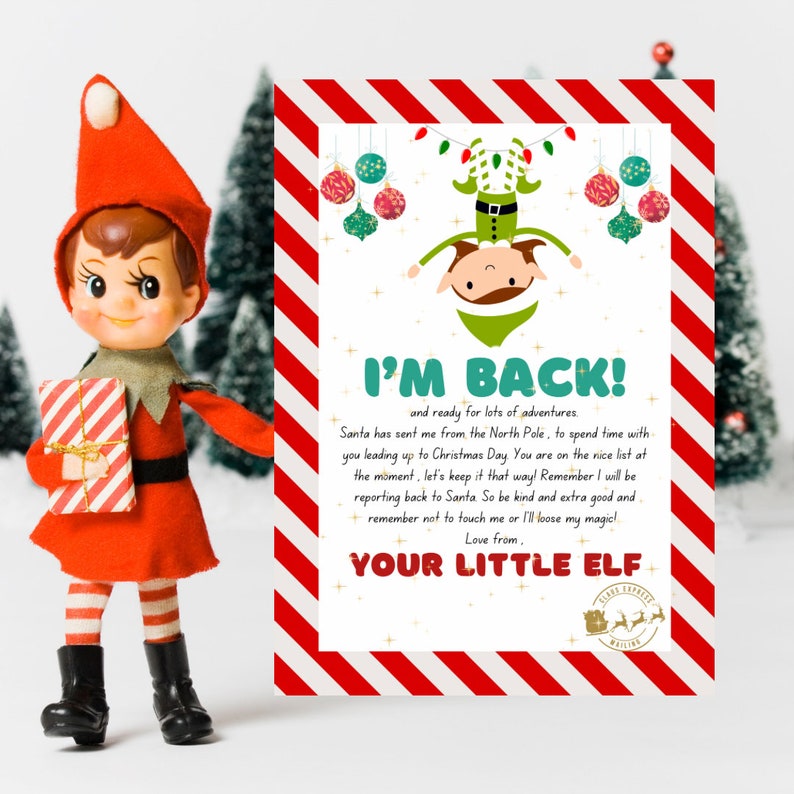 Im Back Elf Letter - Etsy