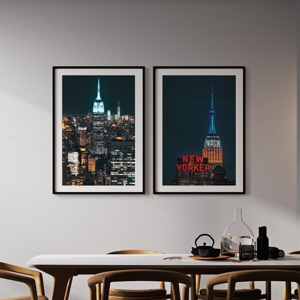 City Lights Poster - Etsy
