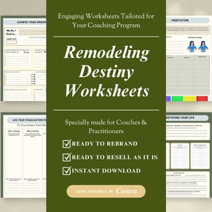 Destiny Worksheets Done for You Ecourse Rebrandable Coaching Program ...