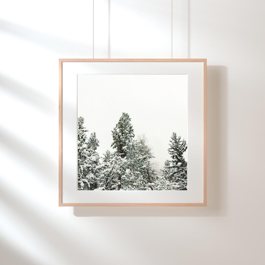 Snow Print, Winter Print Snow Wall Art, Snow Art Print, Snow ...