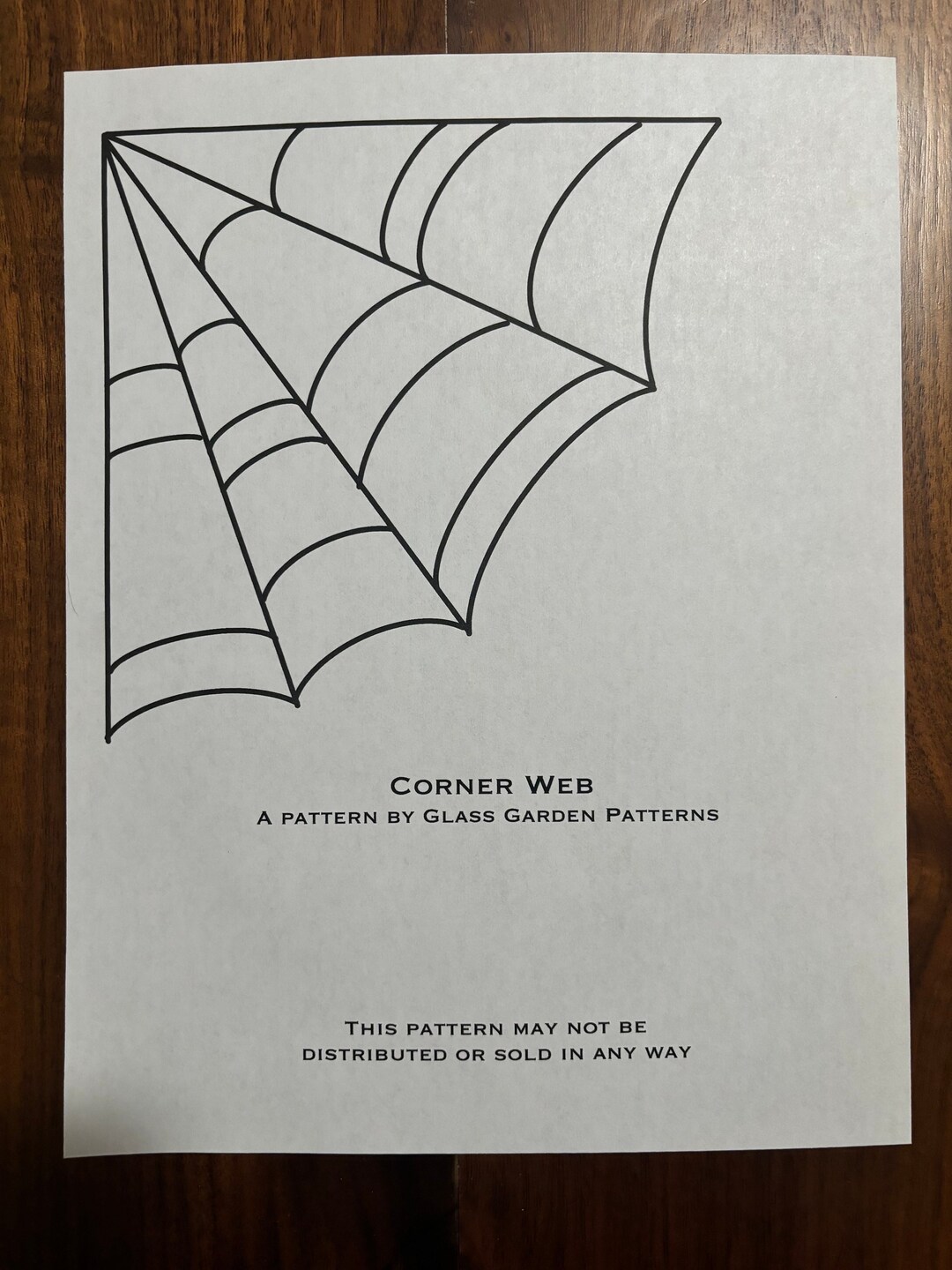 Spider Web Stained Glass Pattern, Digital Download Pattern, DIY Stained ...