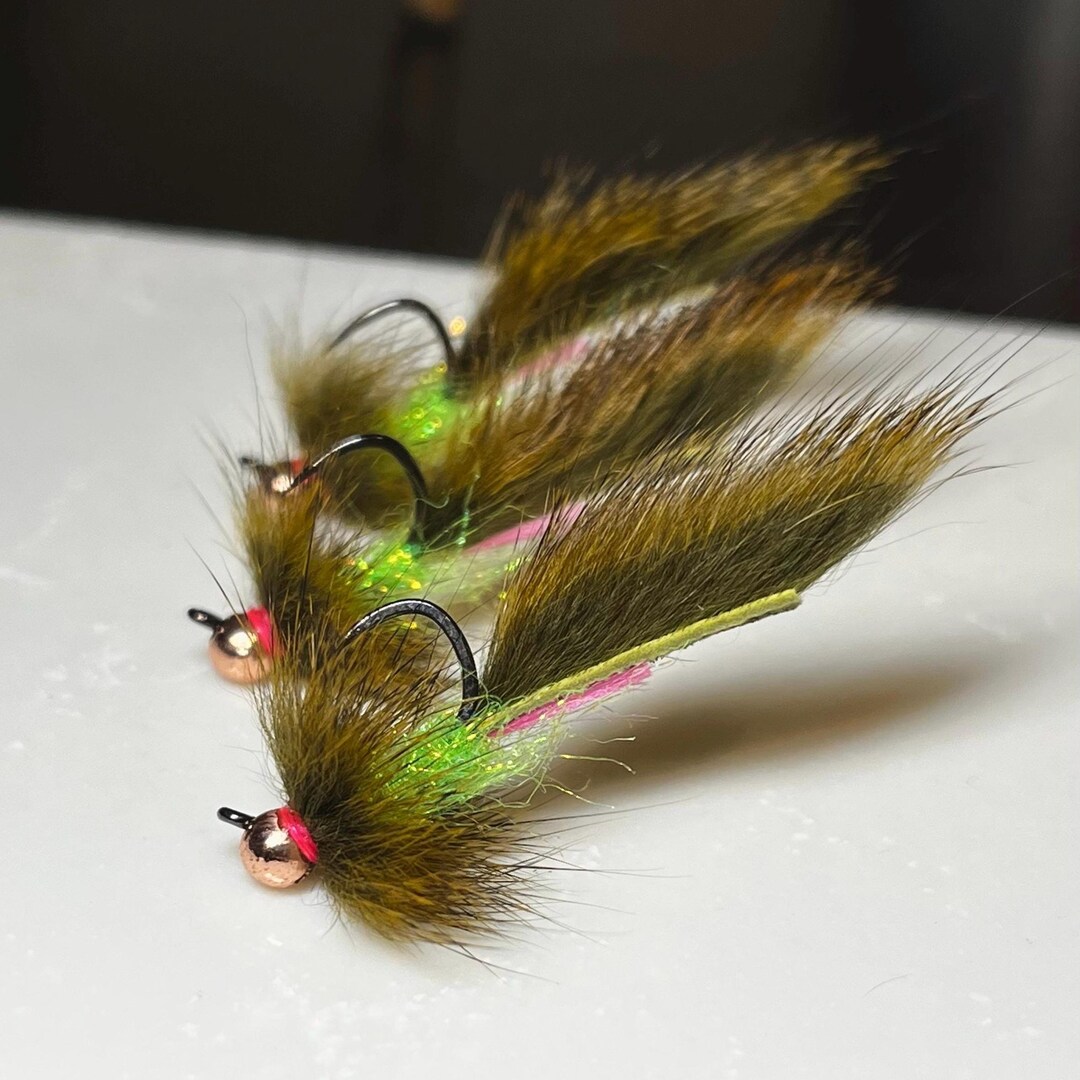 Olive Micro Slump Buster Trout Streamer 3 Pack - Etsy