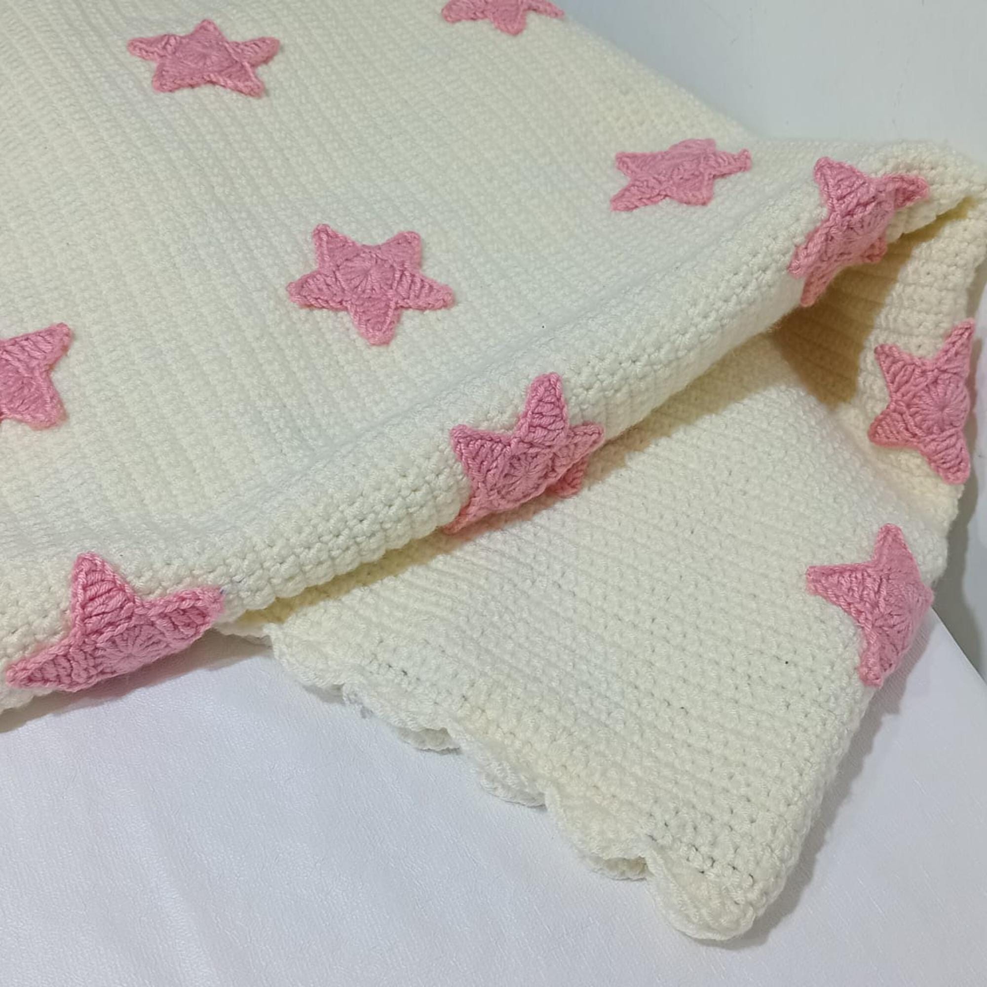 Star Blanket Pattern - Crochet Baby Blanket Pattern Adorned With Stars ...