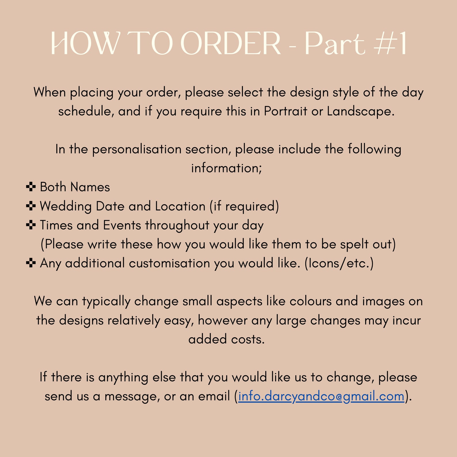 Custom F1 / Formula 1 / Racing Wedding Order for the Day / Day Schedule ...