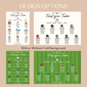 DIGITAL - Custom NFL / American Football Wedding Seating Plan / Seating ...