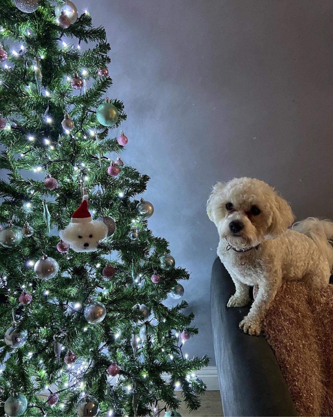 Handmade Pom-pom Dog Decorations Bichon Frise, Poodle, Labrador ...