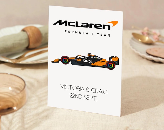F1 RACETRACK THEMED Wedding Table Plan, Grand Prix Seating Chart ...
