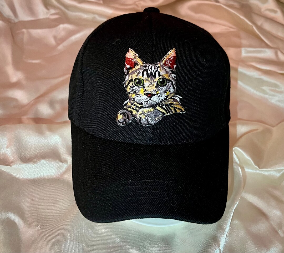 Cute Curious Cat Paw Hat, Embroidery Patch Dad Hat for Cat Lovers, Cute ...