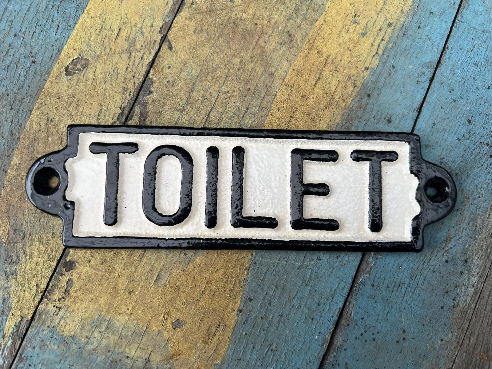 Restroom Sign | Cast Iron Bathroom Decor | Vintage Restroom Plaque - Etsy