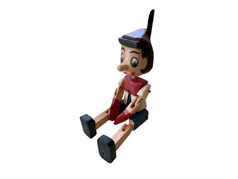 Wooden Pinocchio Figurine - Etsy