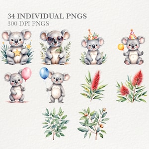 Australian Animals Clipart, Transparent Png, Koala Sitting in Tree ...