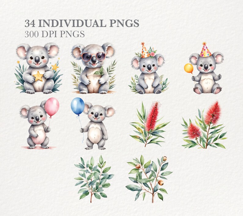 Australian Animals Clipart, Transparent Png, Koala Sitting in Tree ...