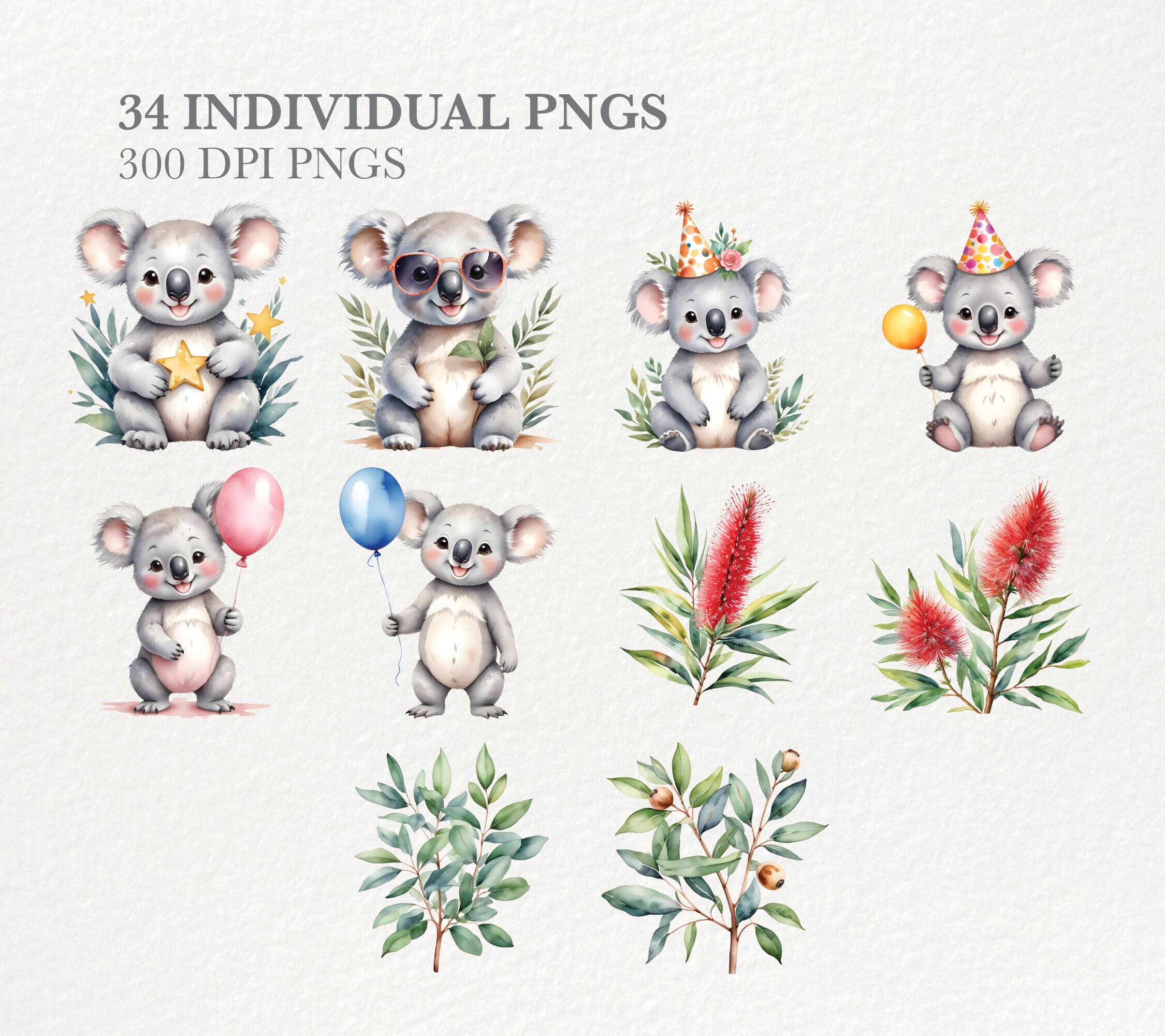 Australian Animals Clipart, Transparent Png, Koala Sitting in Tree ...