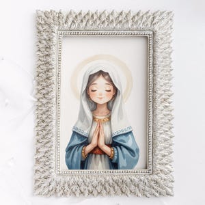 Cute Virgin Mary PNG, Adorable Virgin Mary Graphics, Digital Download ...