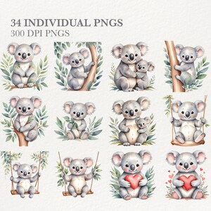 Australian Animals Clipart, Transparent Png, Koala Sitting in Tree ...