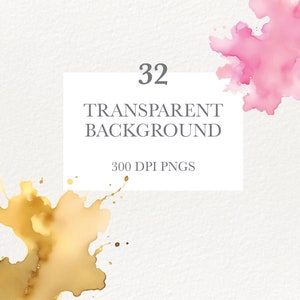 Watercolor Splatter Clipart, Abstract Background, Splashes Neutral ...