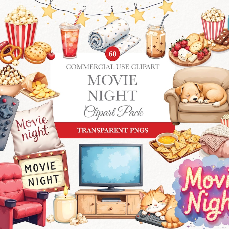 Cinema Clipart - Etsy