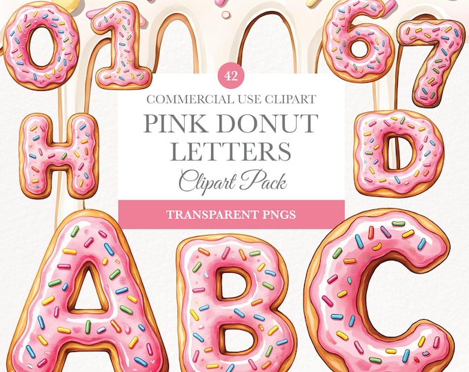 Donut Letters, SVG, Donut Alphabet Svg, Donut, Clip Art, Cute, Alphabet ...