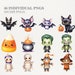 Cute Halloween Watercolor Clipart Bundle, Witch Clipart, Black Cat ...