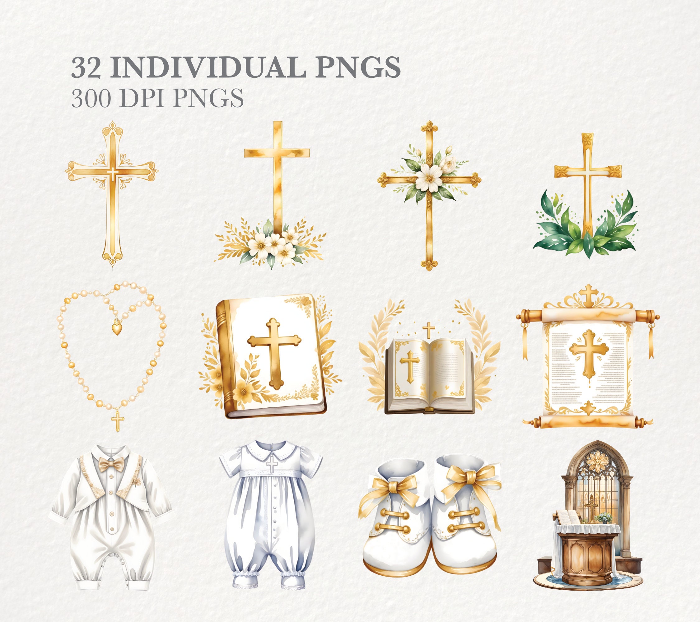 Baptism Clipart, Commercial Use, Religious Clipart, Digital Crafts ...