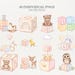 Baby Blocks Clipart, Digital Alphabet Art, Nursery Decor, Baby Shower ...