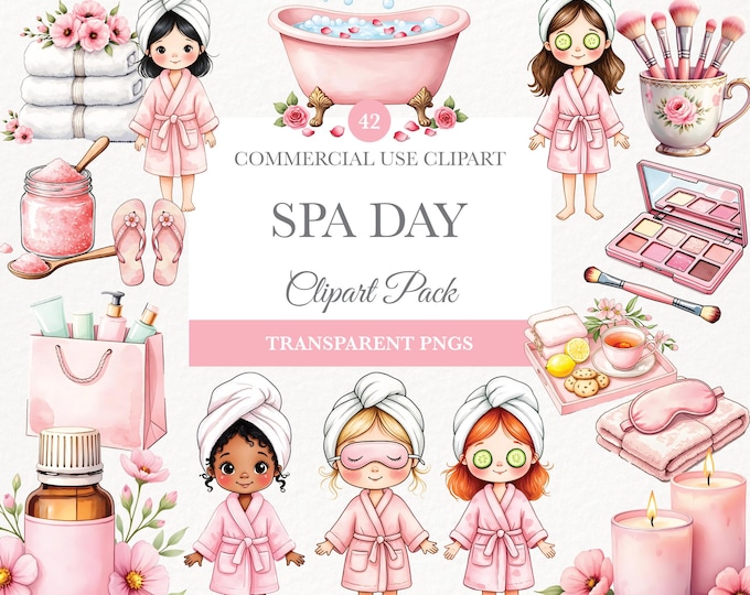 Spa Girls Clipart / Spa Party Clip Art / - Etsy Canada