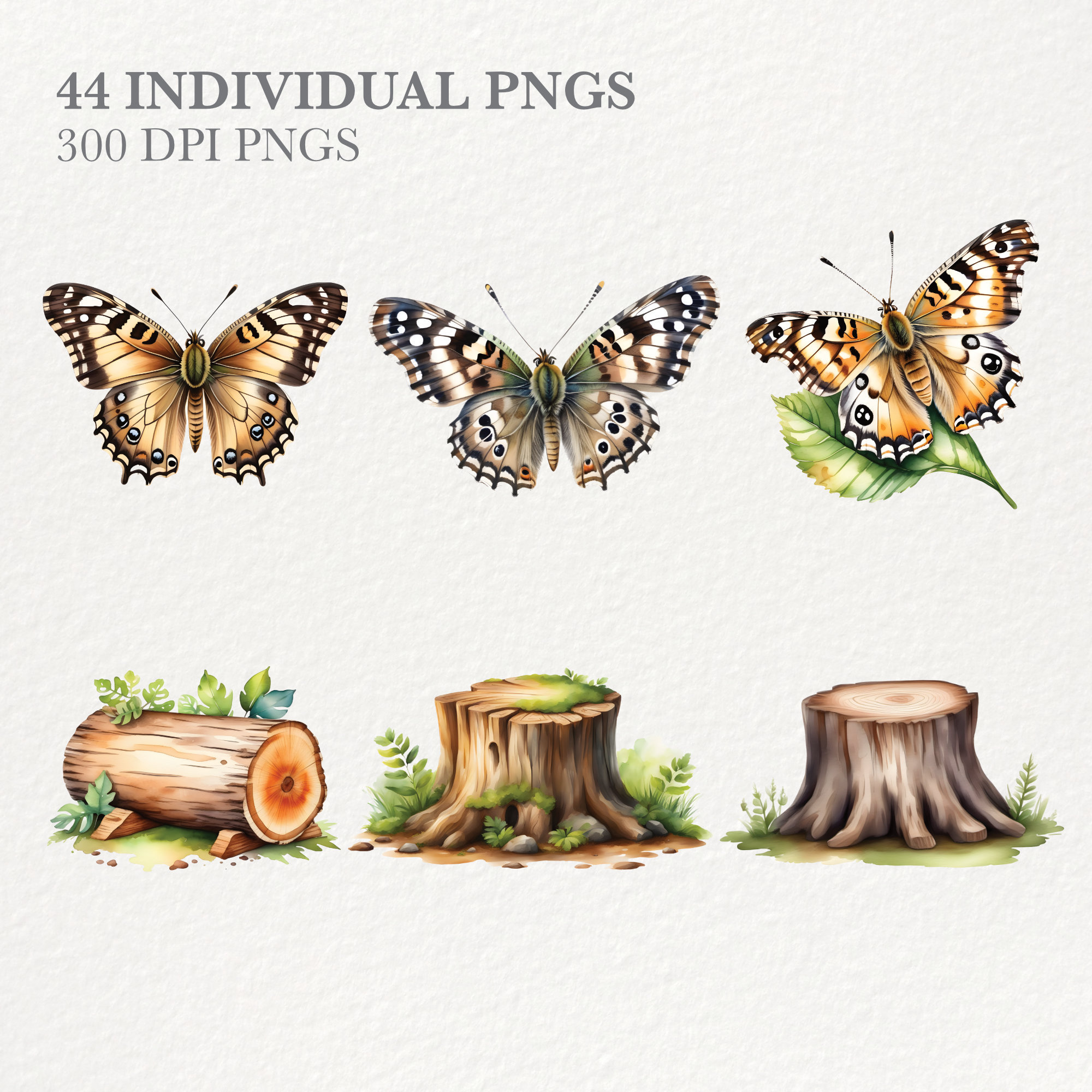 Woodland Animals Clipart Bundle, Sublimation Png, Forest Animal Clip ...