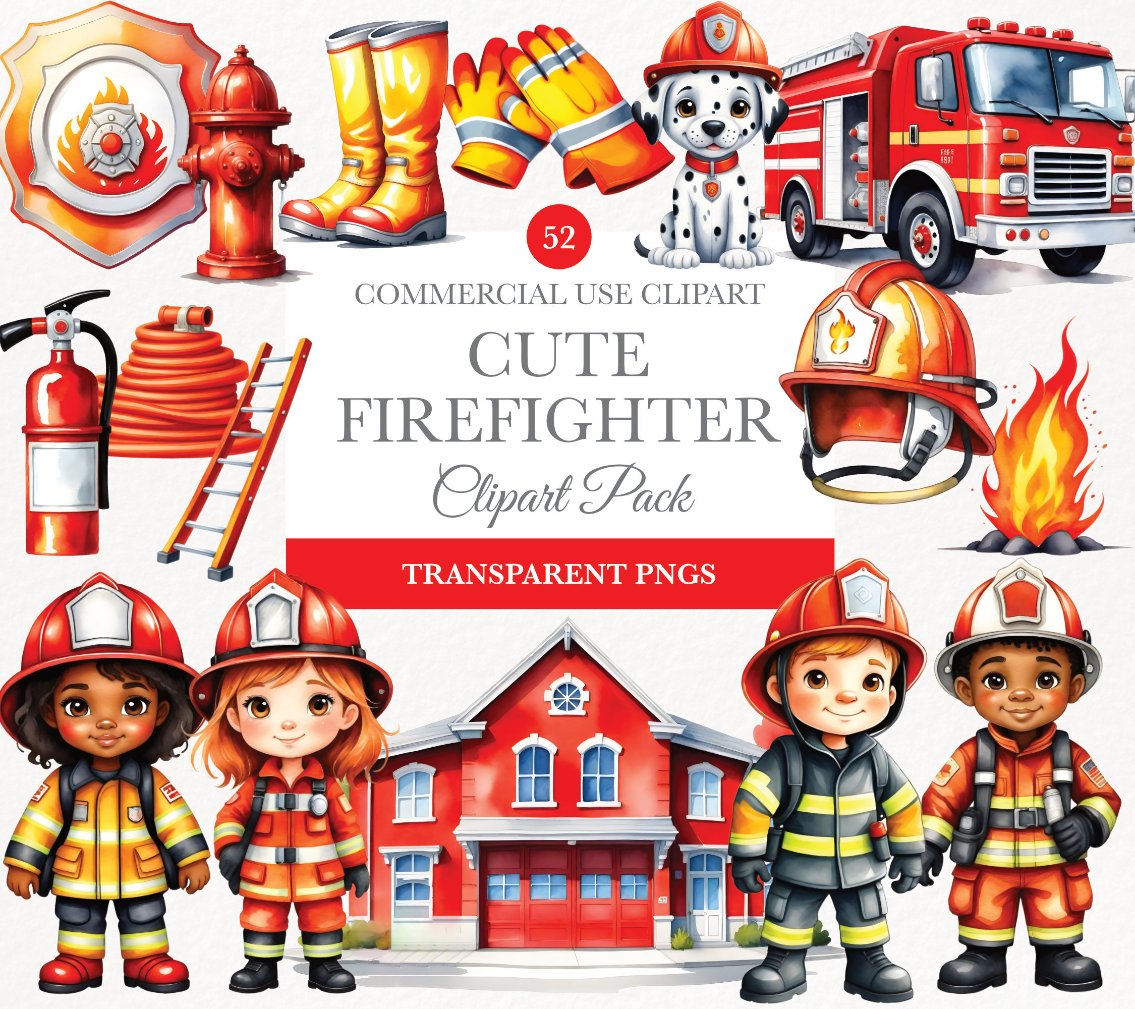 Fire Station Fireman Fire Fighter Png Clipart, Fireman Sublimation Png ...