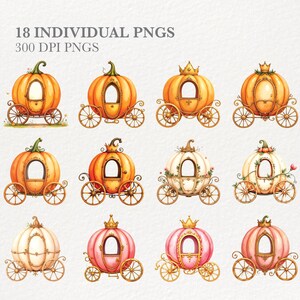 Pumpkin Carriage Clipart, Commercial Use, Pumpkins Clipart, Tale ...