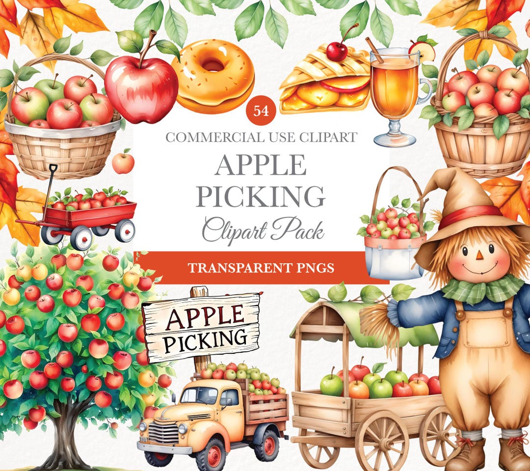 Apple Picking Clipart , Commercial Use , Fruit Clipart, Fruits Clip Art ...