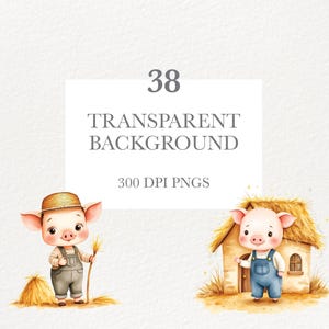 Three Little Pigs Clipart , Cute Piglet, Big Bad Wolf, Fairy Tale ...