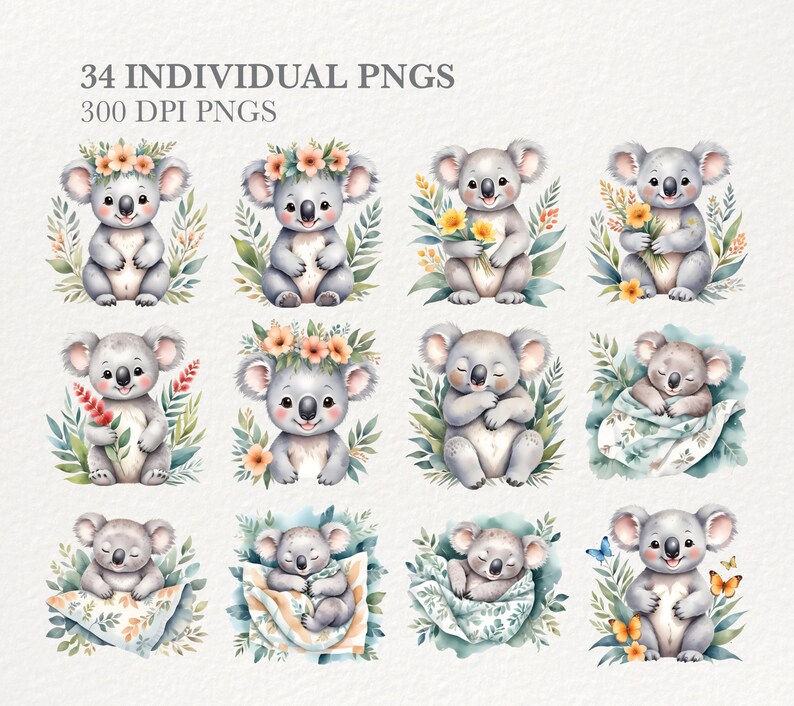 Australian Animals Clipart, Transparent Png, Koala Sitting in Tree ...