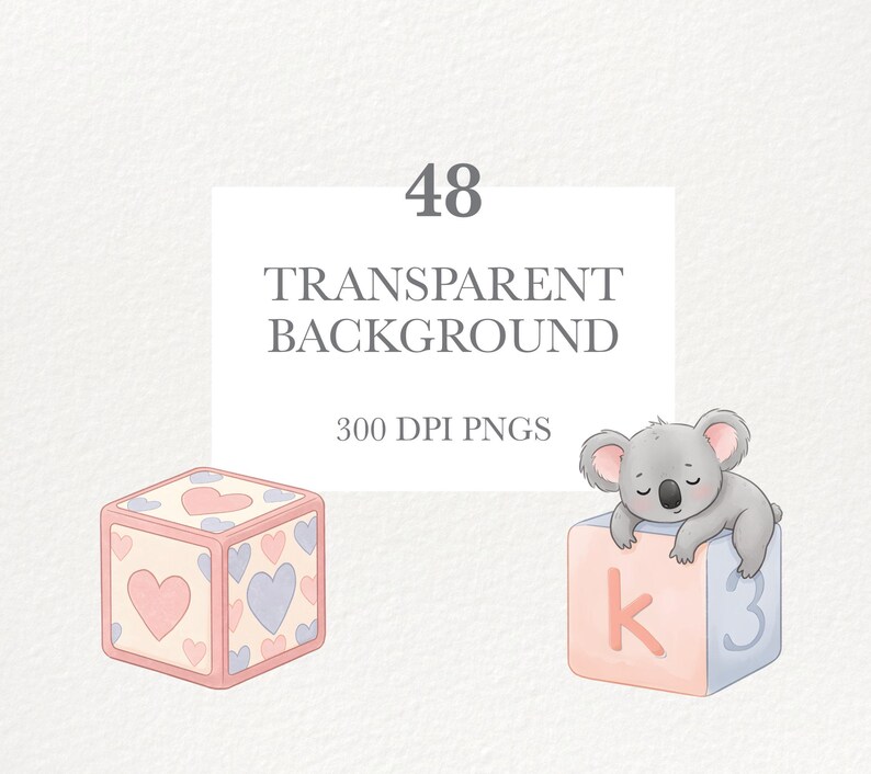 Baby Blocks Clipart, Digital Alphabet Art, Nursery Decor, Baby Shower ...