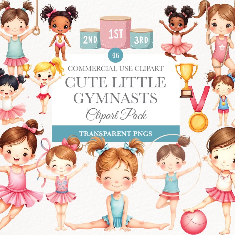 Gymnastic Clip Art - Etsy