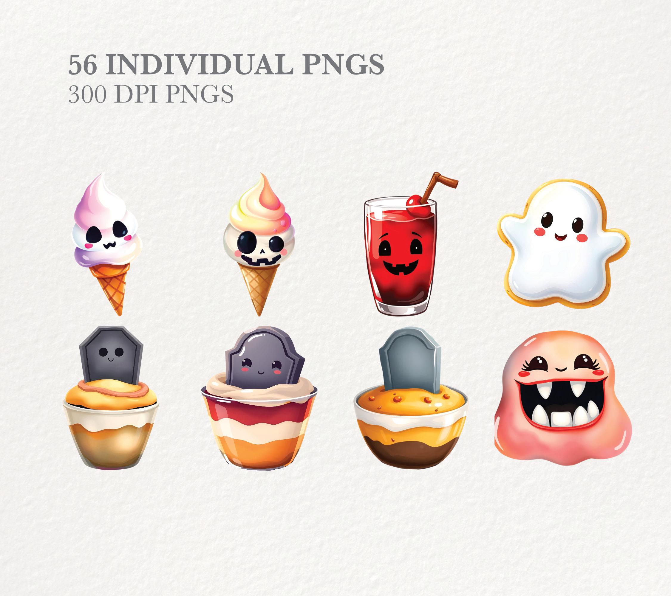 Halloween Sweets Clipart, Watercolor Halloween Clipart, Personal Use ...