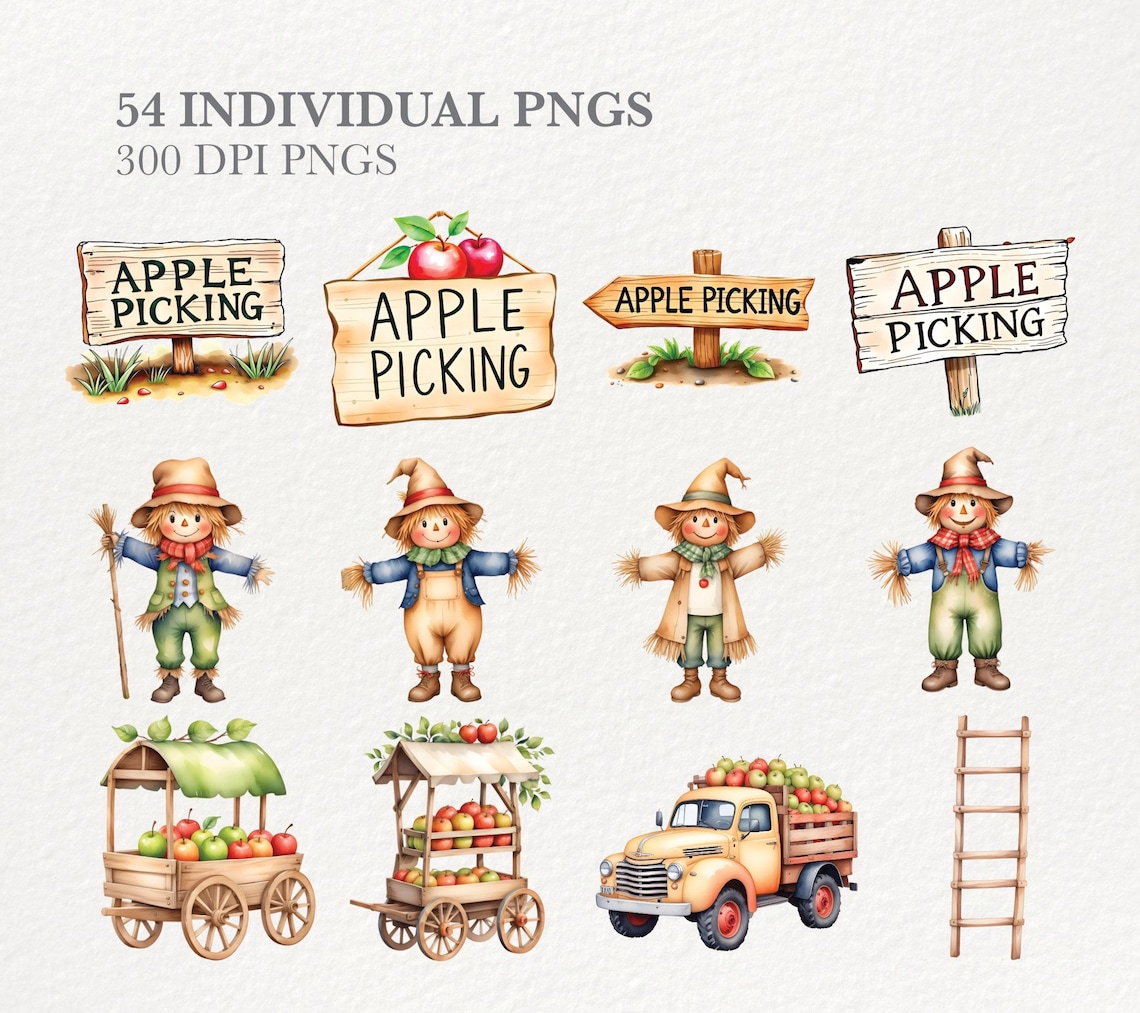 Apple Picking Clipart , Commercial Use , Fruit Clipart, Fruits Clip Art ...